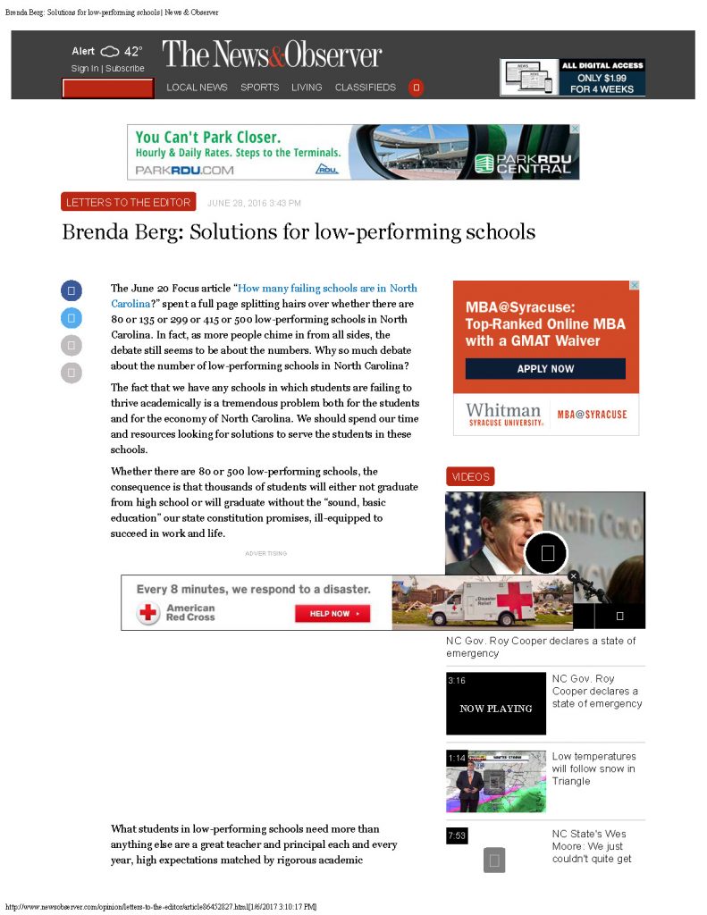 Solutions for low-performing schools – BEST NC